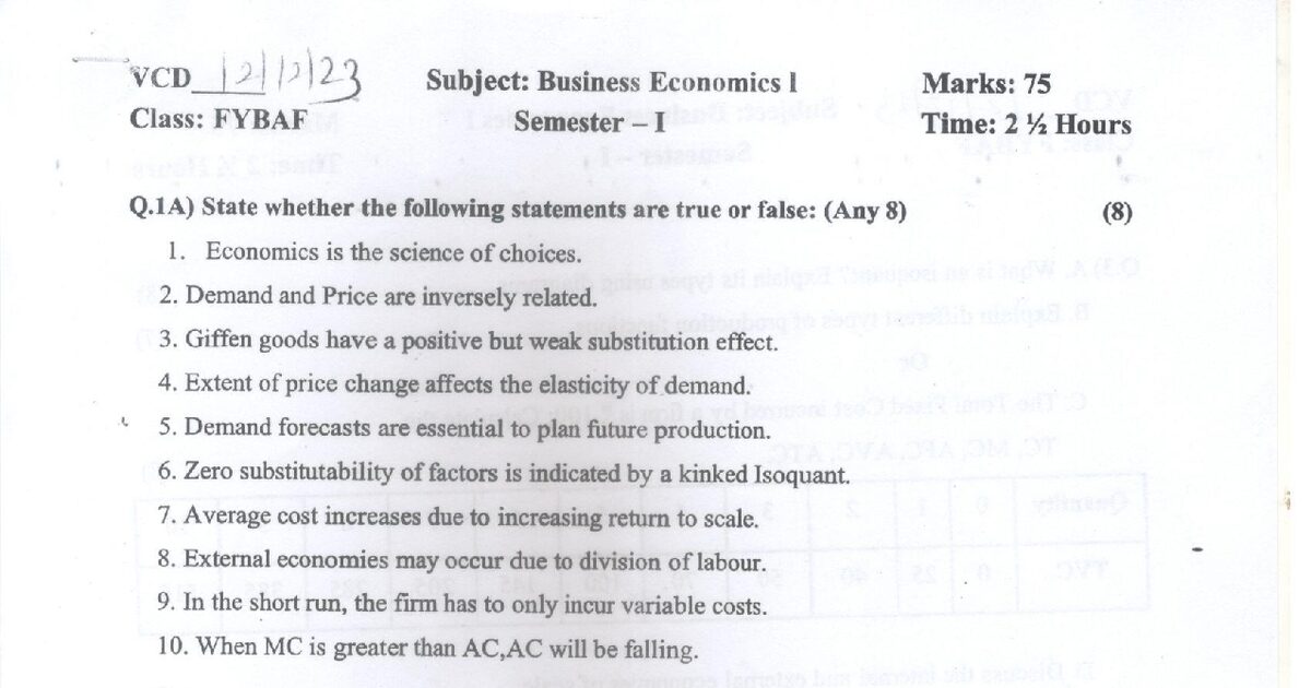 7.F.Y.B.A.F.SEM I DEC.23 BUSINESS ECONOMICS I — BCom in Accounting ...